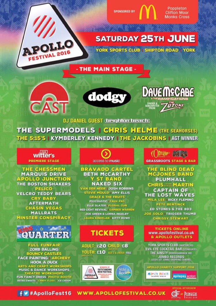 Apollo Festival – York – Saturday 25th June 2016 | With Just A Hint Of ...